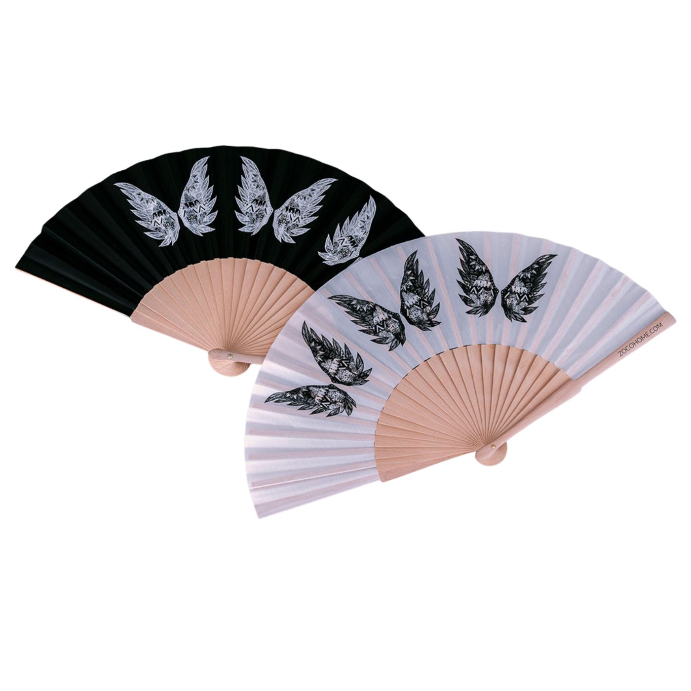 Zoco Home Wings Hand Fan | White