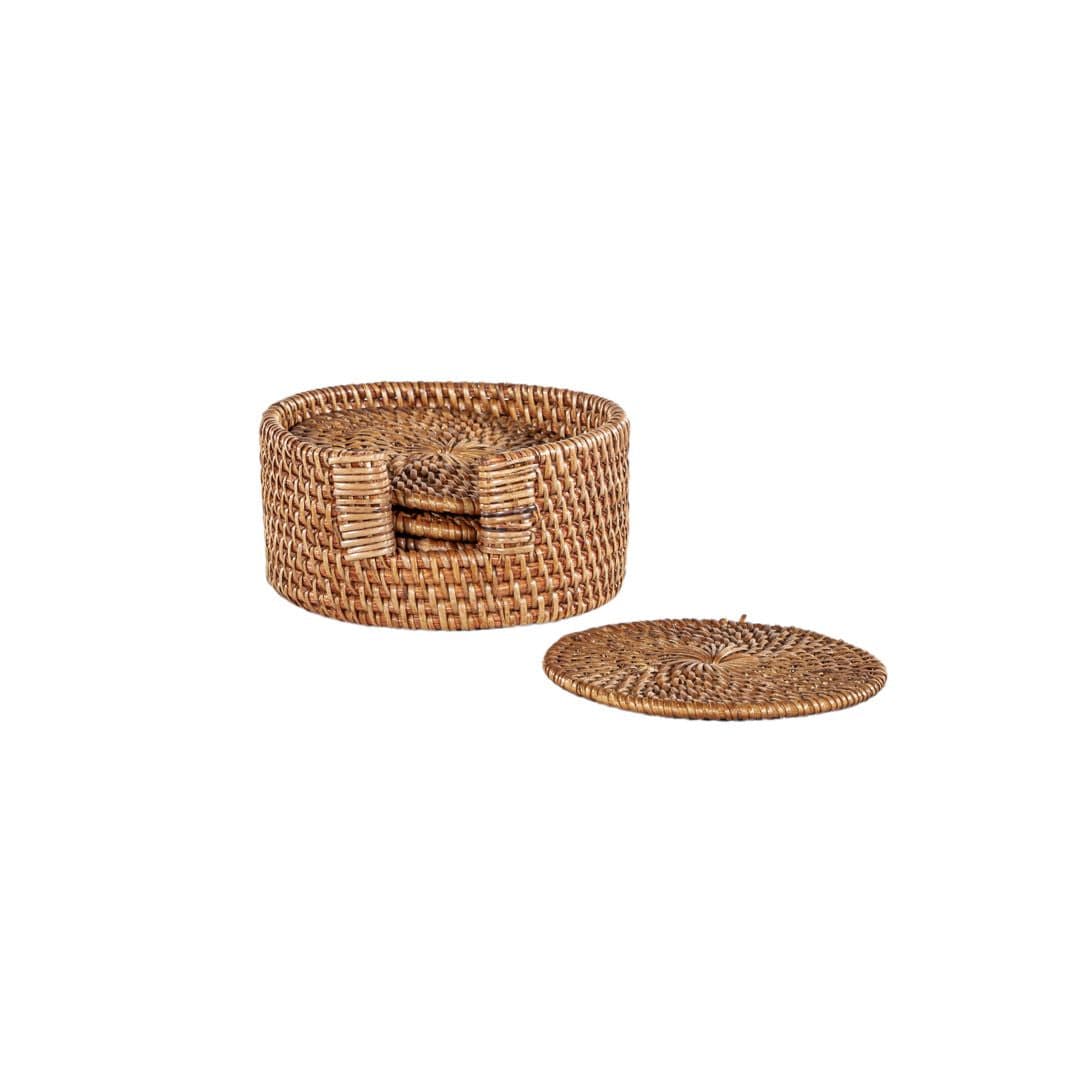 Organic Rattan Coaster | Set of 6 | Zoco Home – Zoco Home