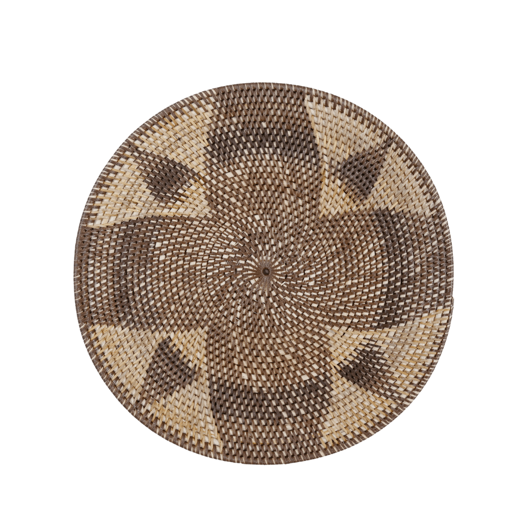 Lontar Deco Basket | Diamond Motif | 40cm – Zoco Home