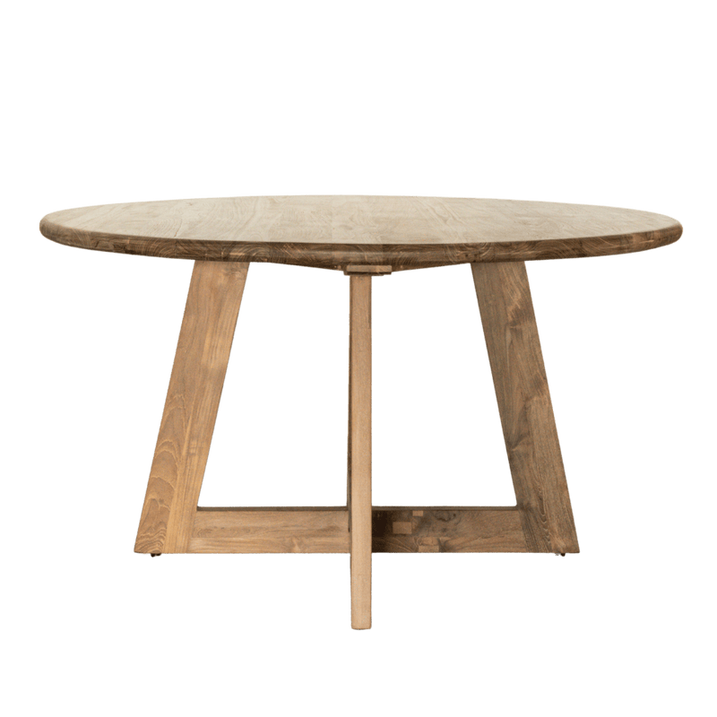 Senza Recycled Teak Round Dining Table | Zoco Home – Zoco Home