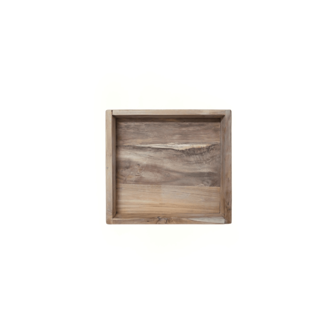 Teak Square Tray | 30x30x8cm – Zoco Home