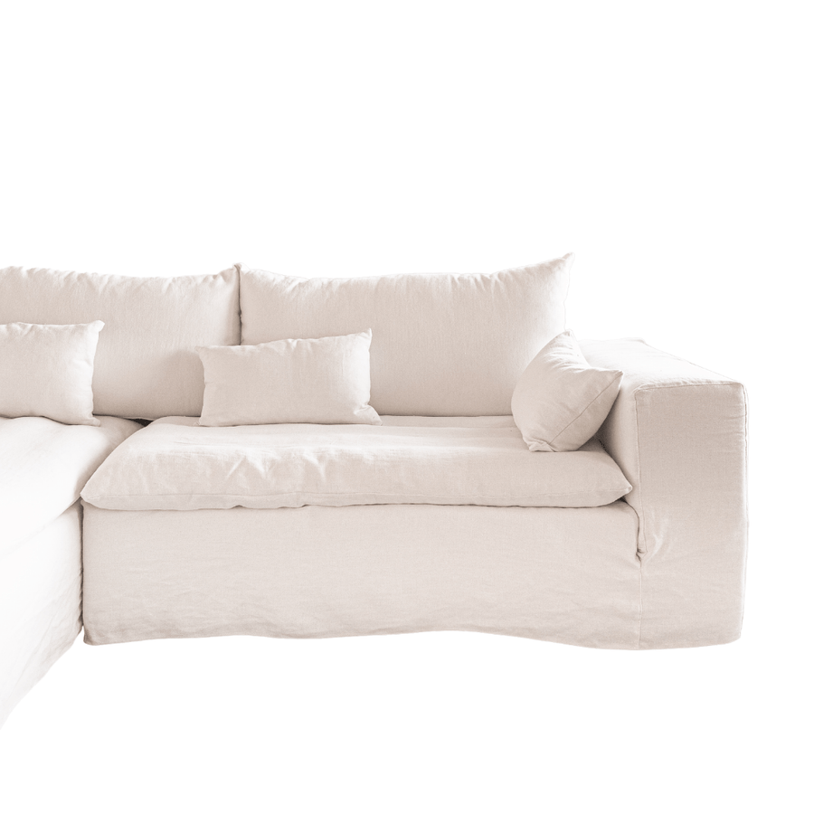 Ibiza Haven Linen Corner Sofa | 270x105/270x70cm – Zoco Home